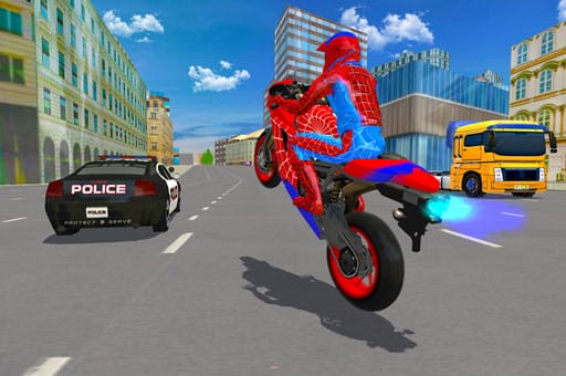 Spider hero (Spiderman) Bike Simulator - Cool Math Games 4 Kids